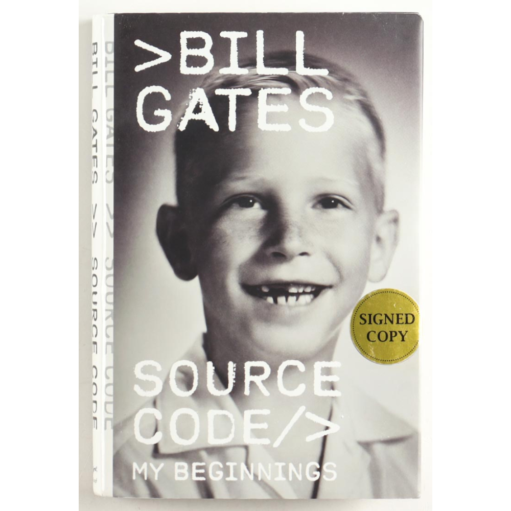 Bill Gates Signed "Source Code: My Beginnings" Hardcover Book (ACOA ...