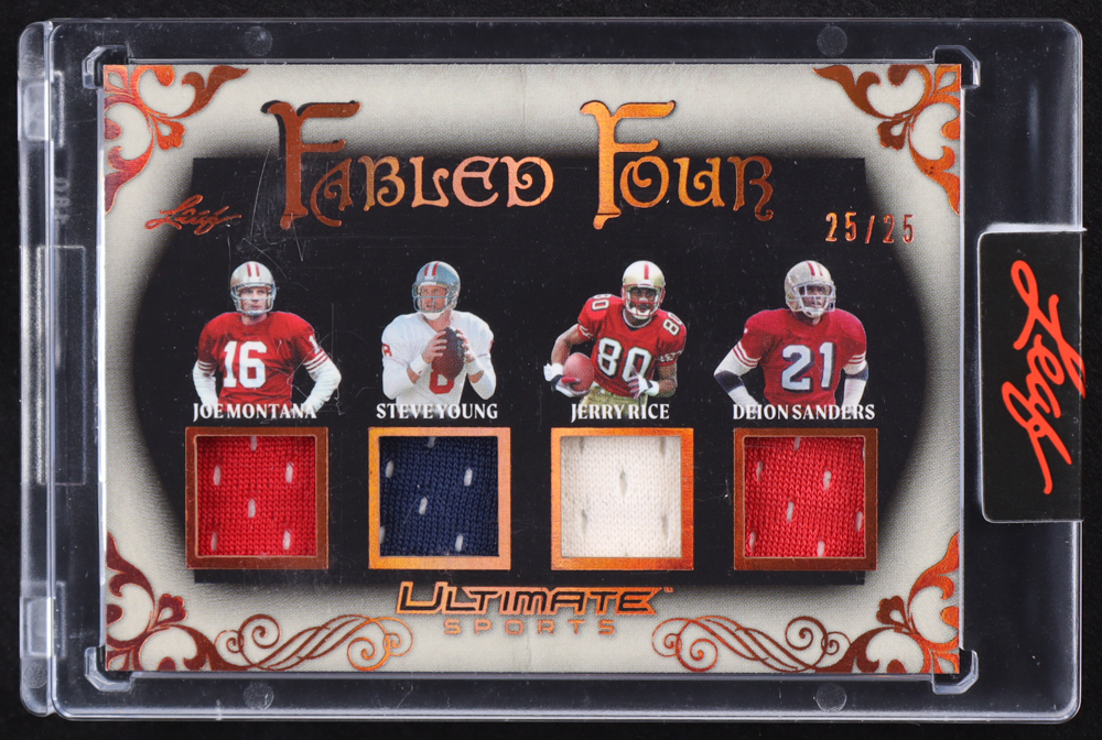 Joe Montana / Steve Young / Jerry Rice / Deion Sanders 2024 Leaf ...
