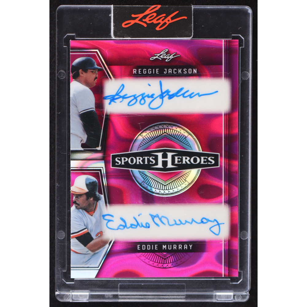 Reggie Jackson / Eddie Murray 2025 Leaf Sports Heroes Dual Autographs ...