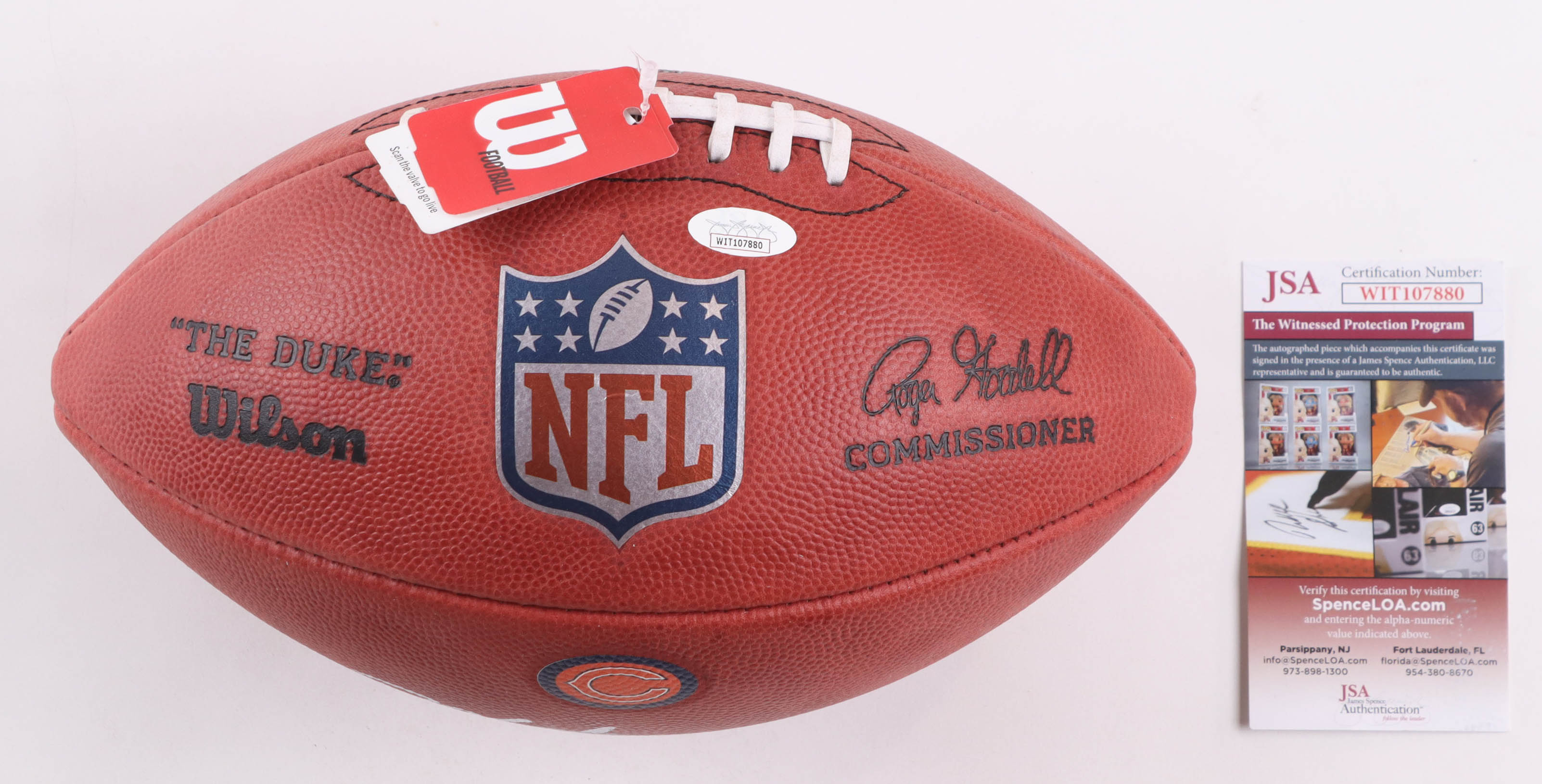 Devin Hester Signed Bears Logo "The Duke" Official NFL Football (JSA ...
