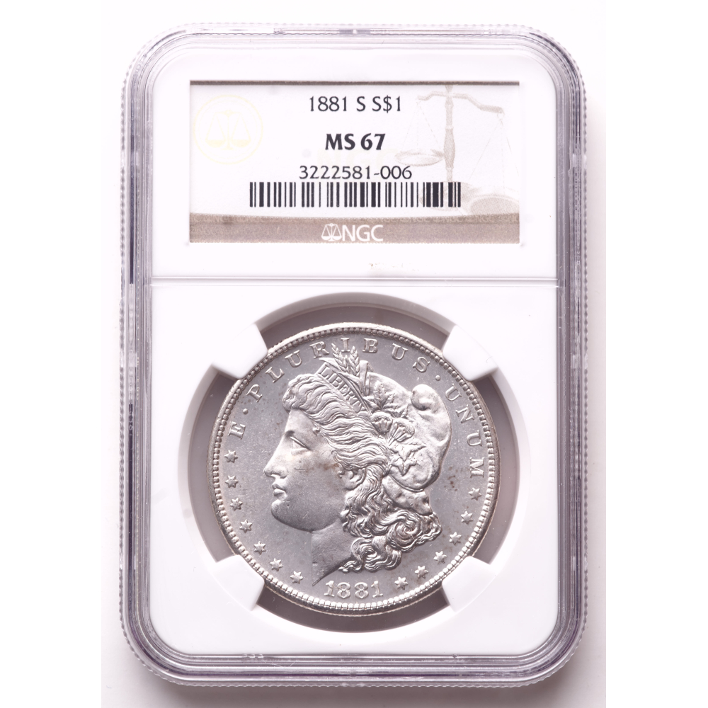 1881-S Morgan Silver Dollar (NGC MS67) | Pristine Auction