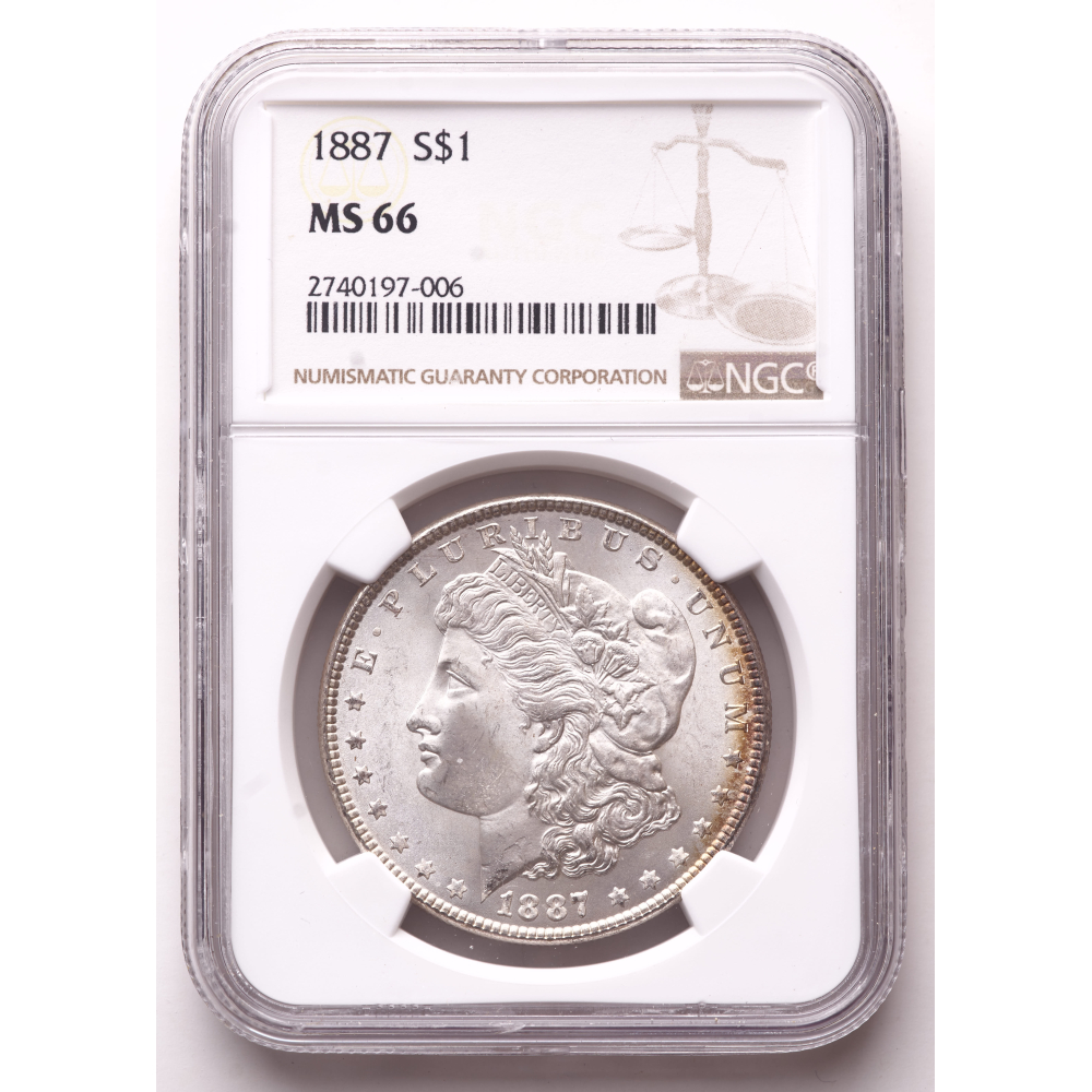 1887 Morgan Silver Dollar (NGC MS66) | Pristine Auction