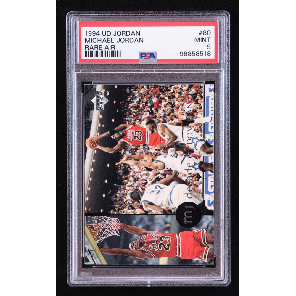 Michael Jordan 1994 Upper Deck Decade Of Dominance Rare Air #80 (PSA 9 ...