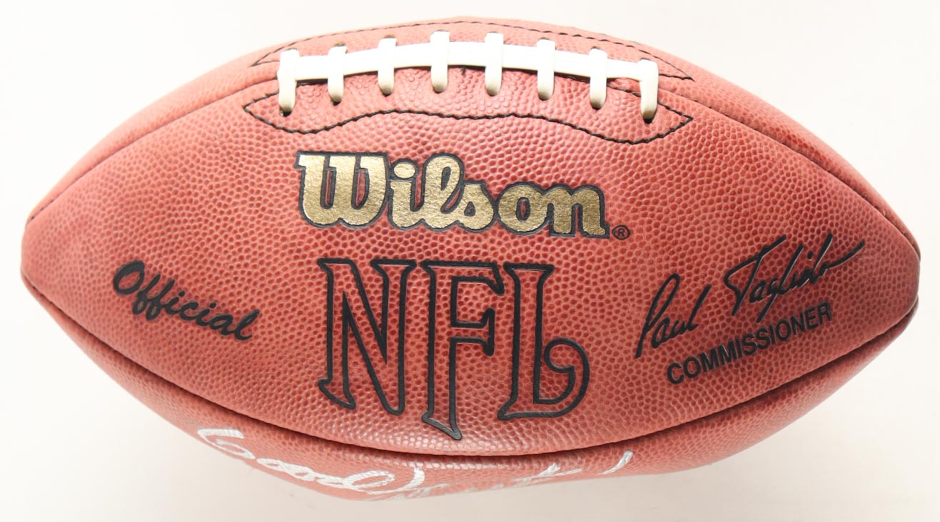 Joe Namath Signed NFL Official Football In Display Case Inscribed "Good ...