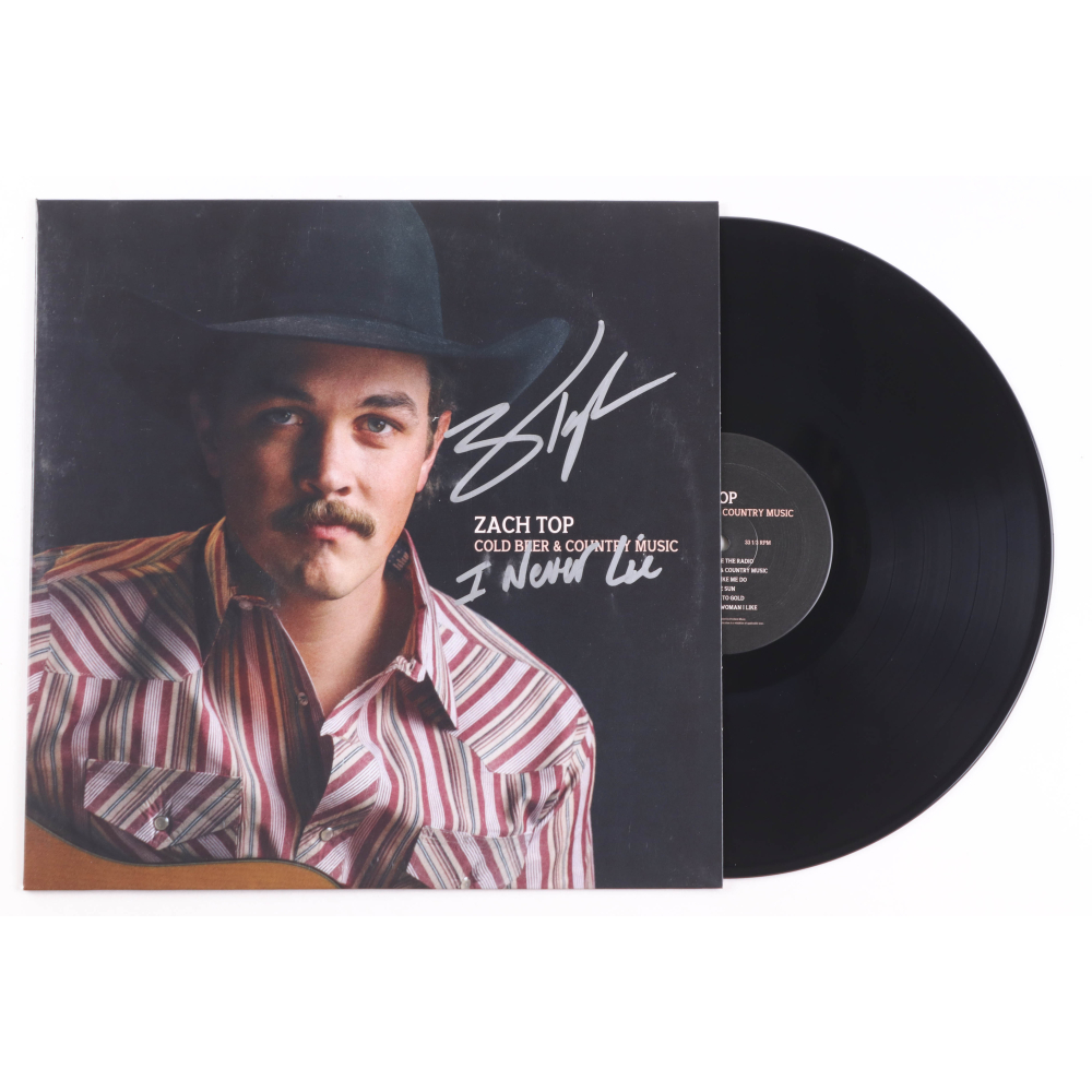 Zach Top Signed "Cold Beer & Country Music" Vinyl Record Album Cover ...