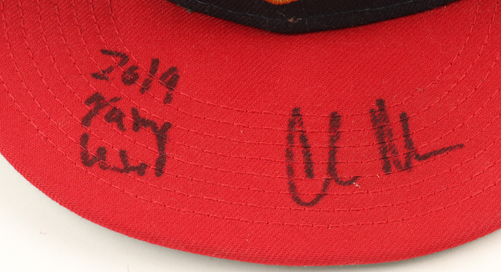 Chas McCormick Signed Game Used Express Hat Inscribed "2019 Game Used ...