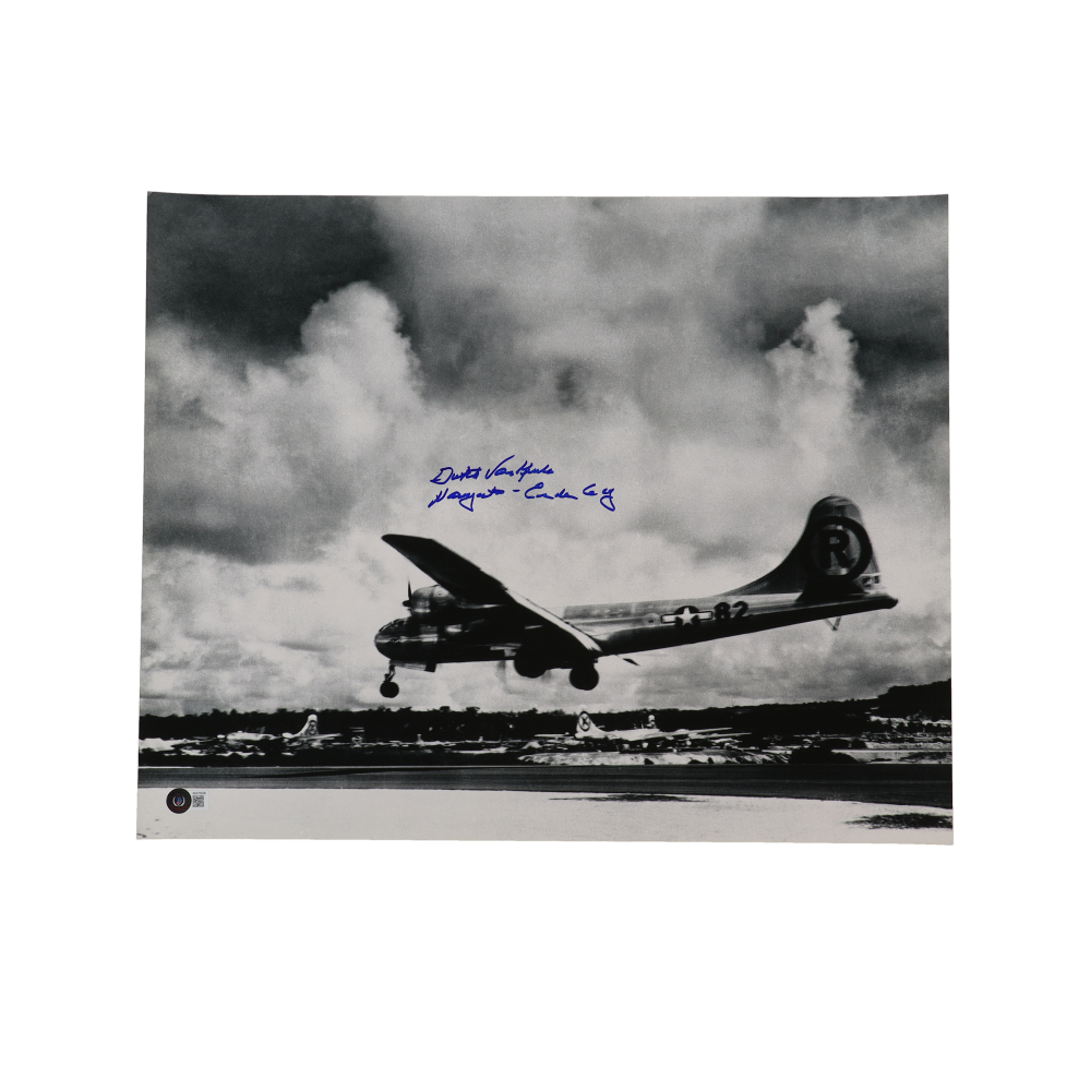 Theodore "Dutch" Van Kirk Signed 16x20 Photo Inscribed "Navigator ...