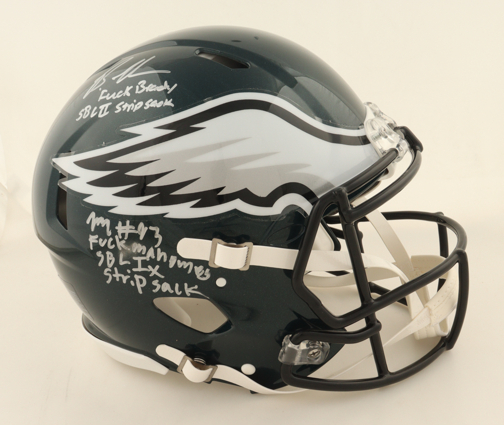 Eagles Full-Size Speed Helmet Signed By Brandon Graham & Milton ...