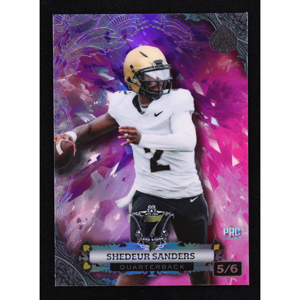 Shedeur Sanders 2024 Wild Card 7 Card Studs Prismatic Clubs #CS7CCSS RC ...