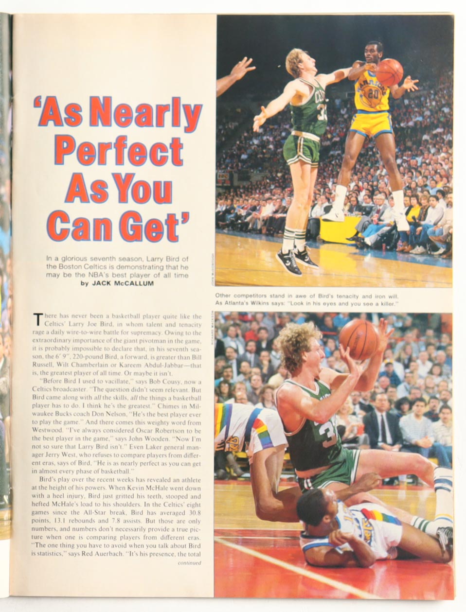 Larry Bird Signed "Sports Illustrated" Magazine (PSA) | Pristine Auction