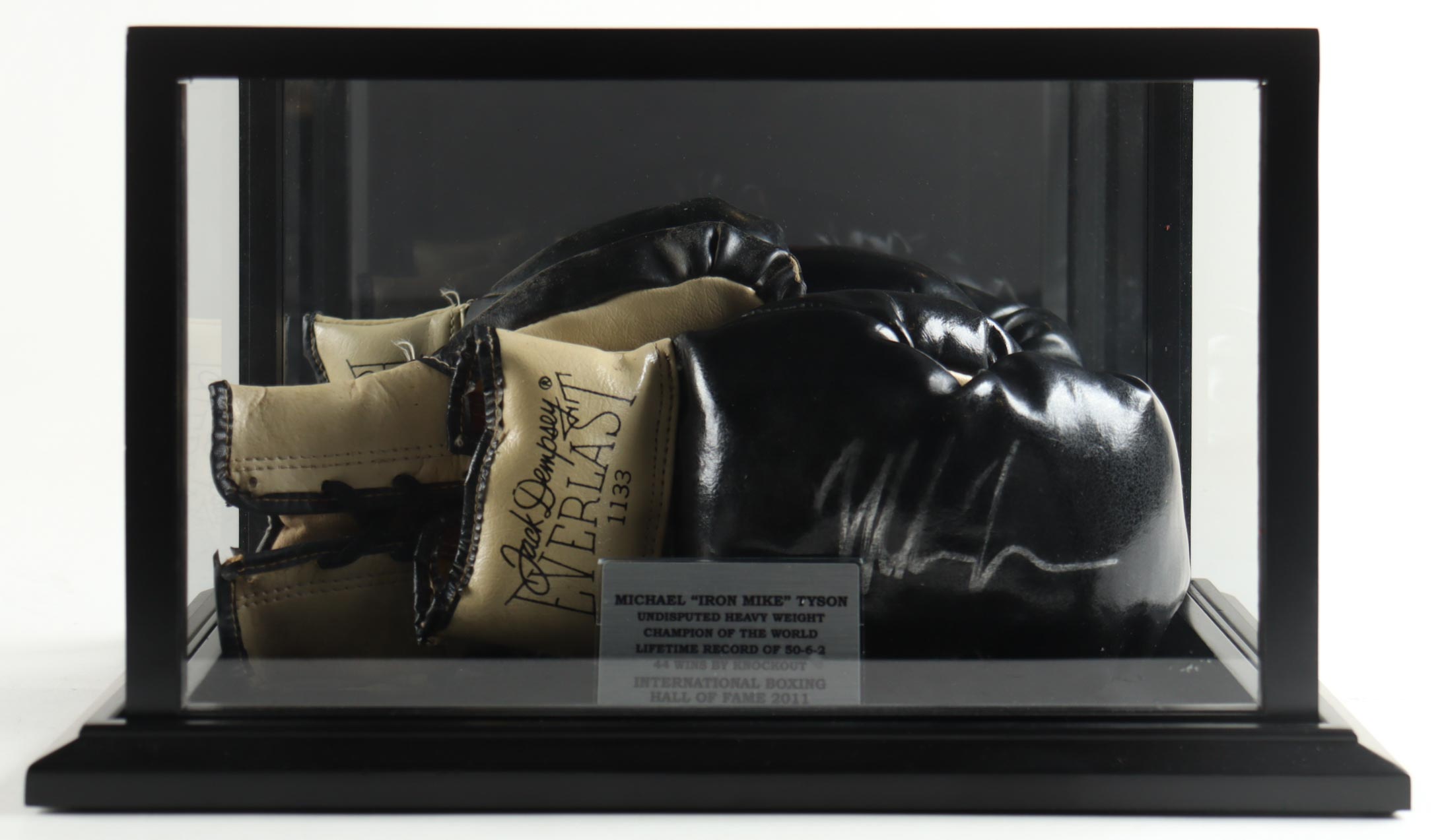 Mike Tyson Signed Pair Of Vintage Jack Dempsey Model Boxing Gloves With ...