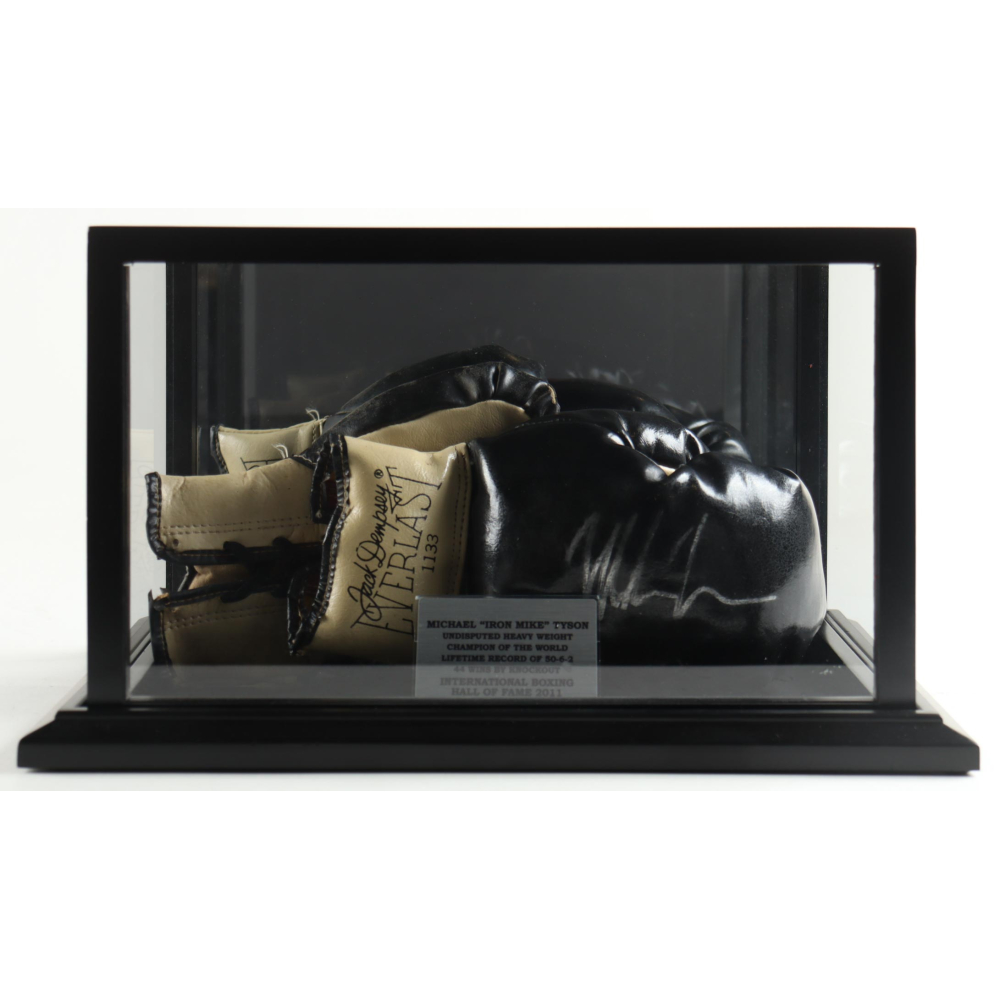 Mike Tyson Signed Pair Of Vintage Jack Dempsey Model Boxing Gloves With ...