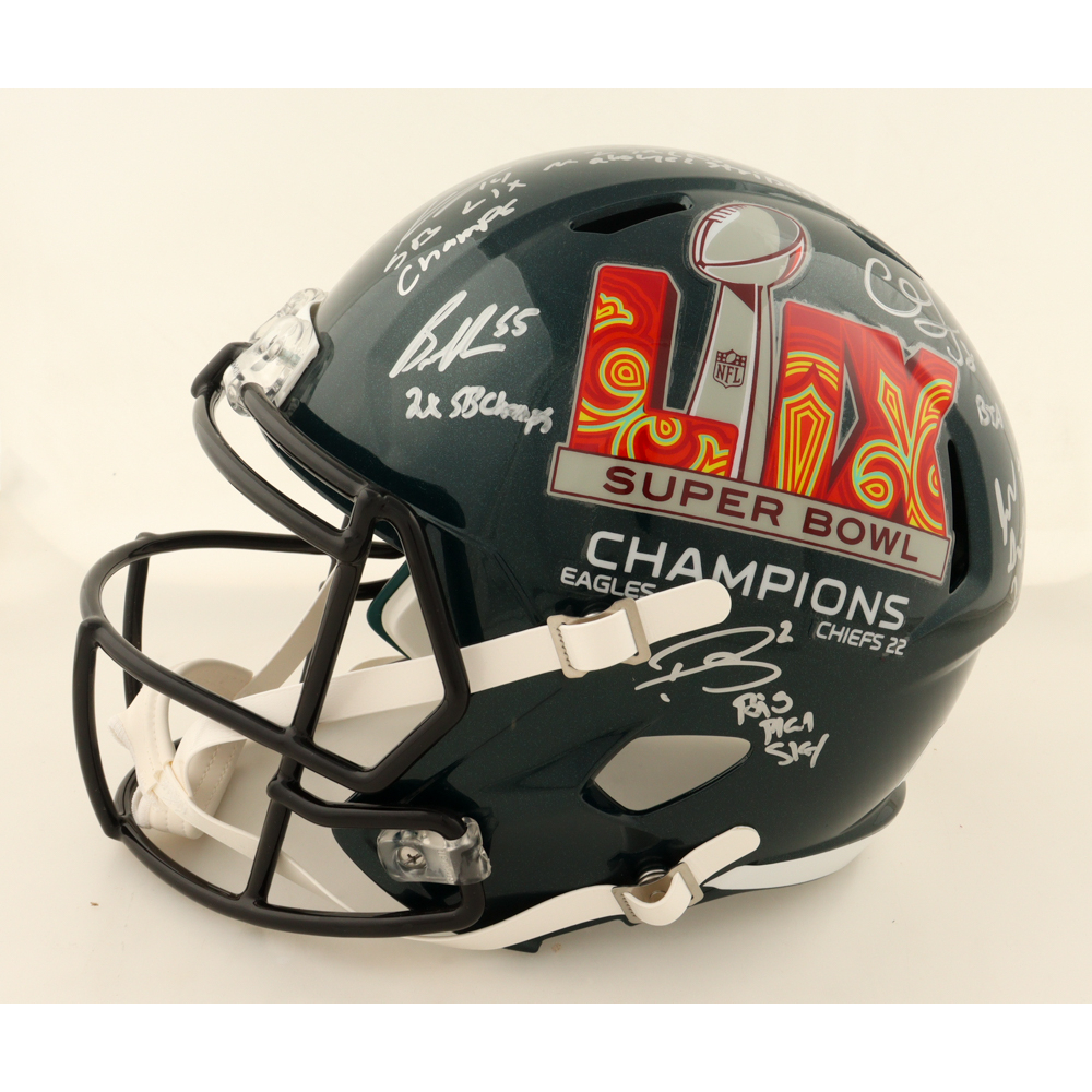 Eagles 2024 Super Bowl Champions Full-Size Speed Helmet Signed By (6 ...