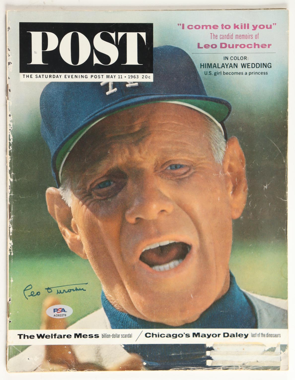 Leo Durocher Signed "Post" Magazine (PSA) | Pristine Auction