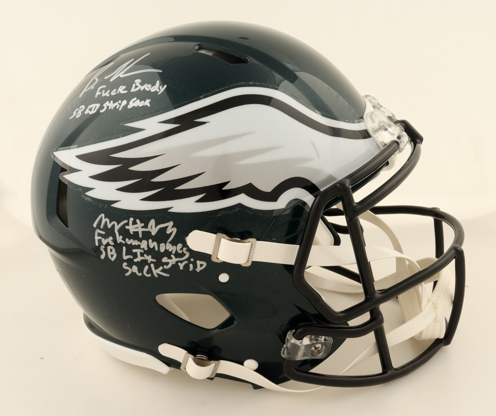 Eagles Full-Size Authentic Speed Helmet Signed By Brandon Graham ...