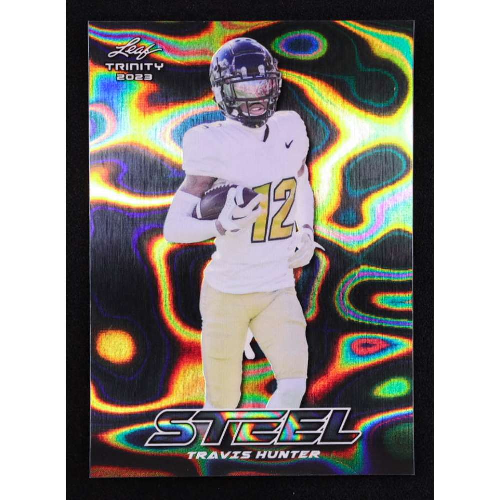 Travis Hunter Leaf Trinity 2023 Steel Silver Wave Pre-Production Proof ...