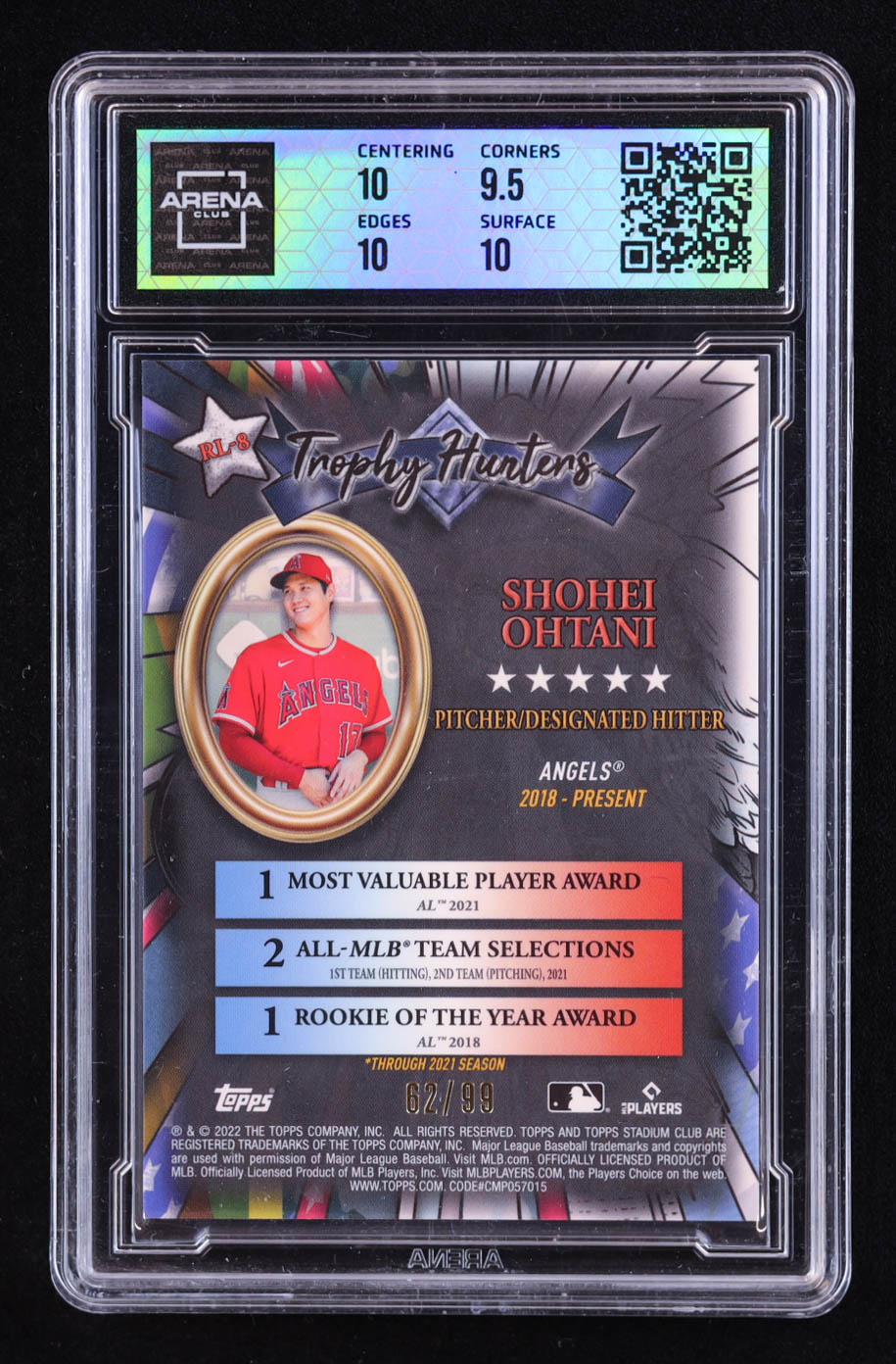 Shohei Ohtani 2022 Stadium Club Chrome Trophy Hunters Green Refractors ...