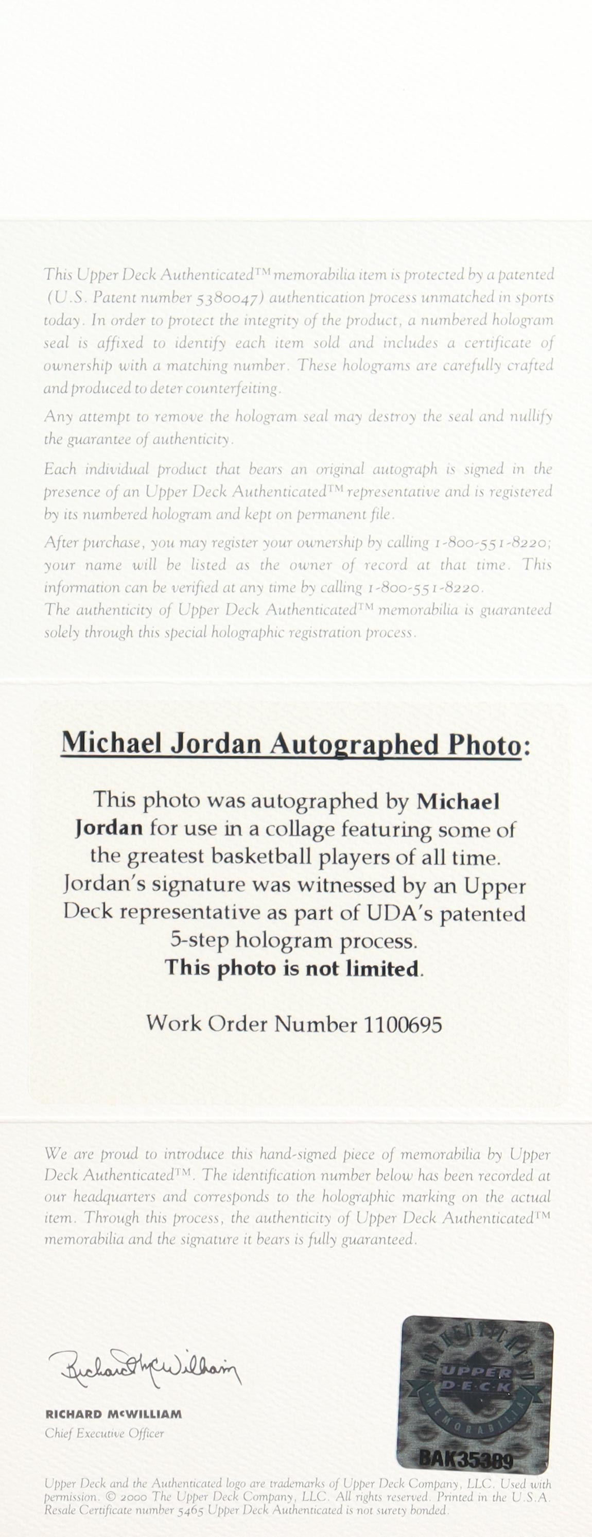 Michael Jordan Signed Bulls 8x10 Photo (UDA & GOAT) | Pristine Auction