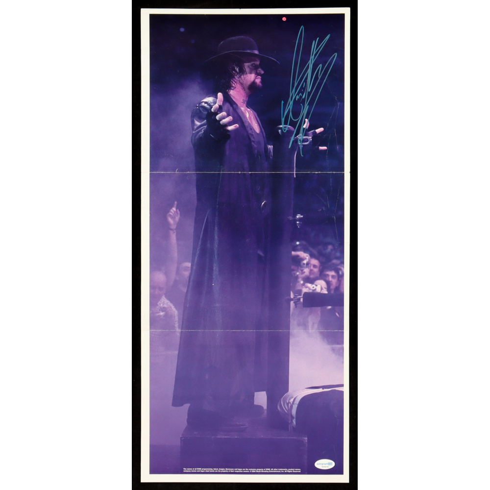 The Undertaker Signed WWE 10x24 Poster (AutographCOA) | Pristine Auction
