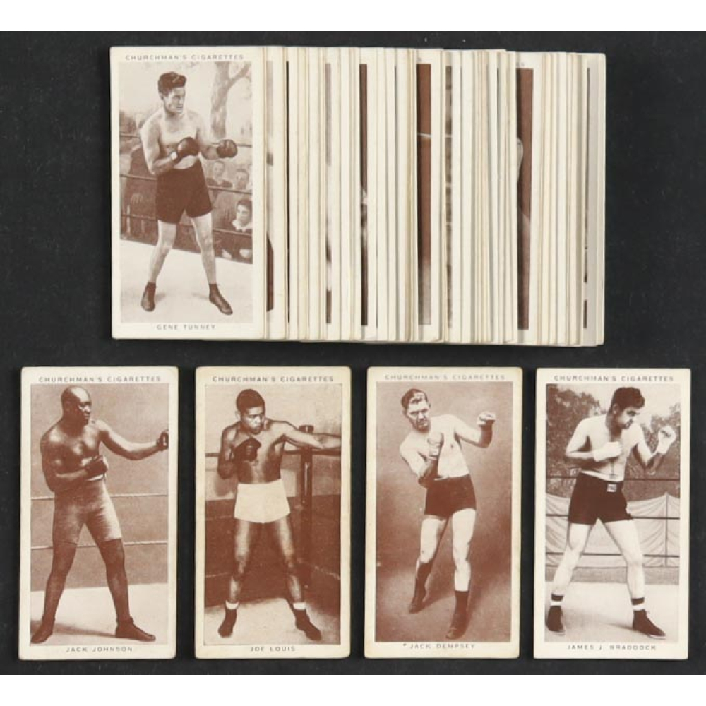 1938 Churchman Boxing Personalities Complete Set of (50) Cigarette Cards with Joe Louis #26 ...