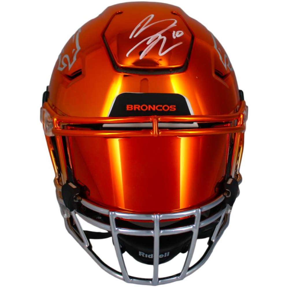 Bo Nix Signed Broncos Full-Size Authentic On-Field Chrome Custom ...