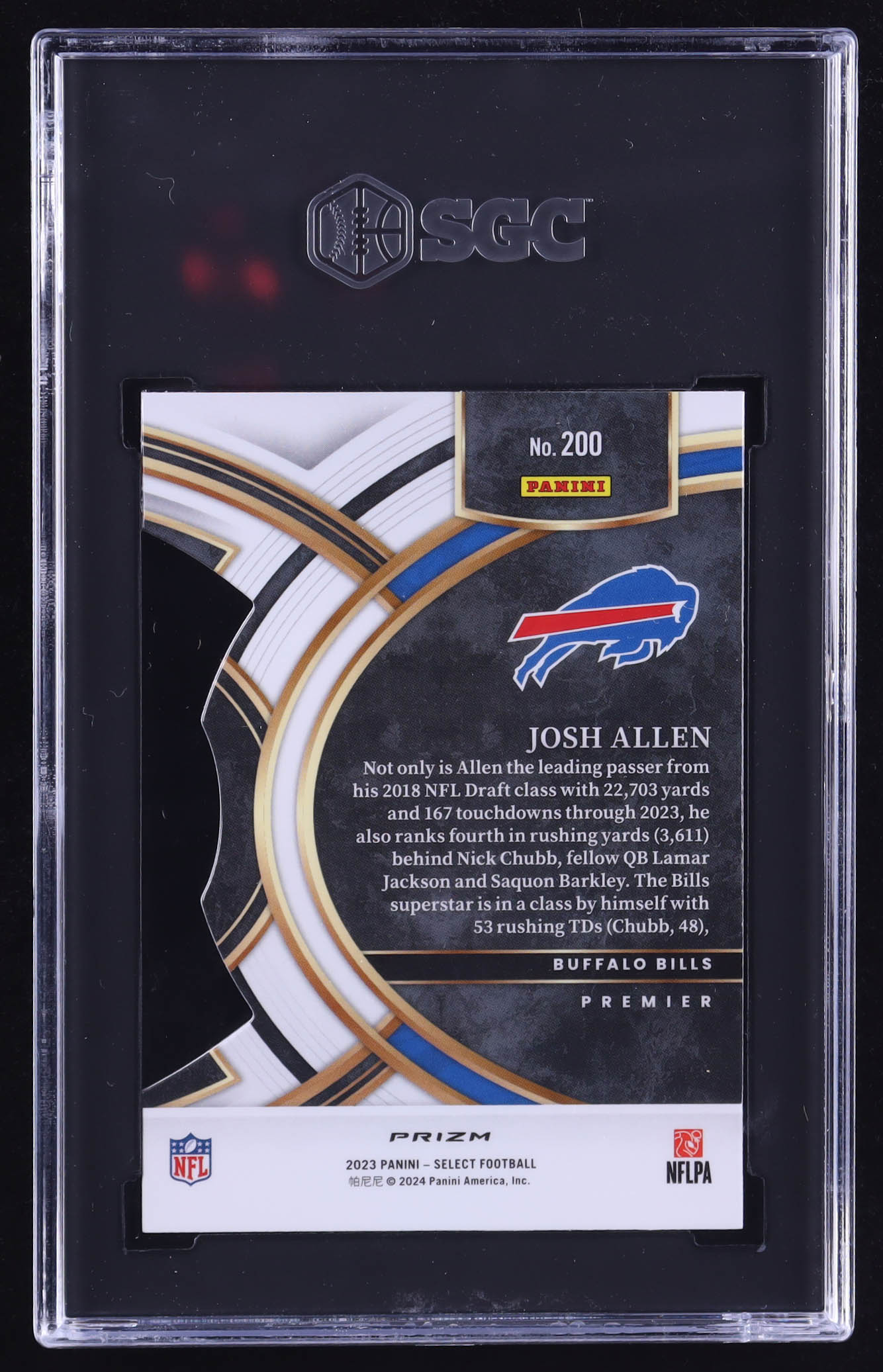 Josh Allen 2023 Select Prizms Red and Blue Die Cut #200 (SGC 9.5 ...