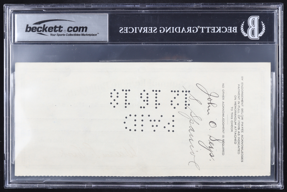 Chicago Cubs Original Check from 1918 Signed by (3) William Veeck Sr ...