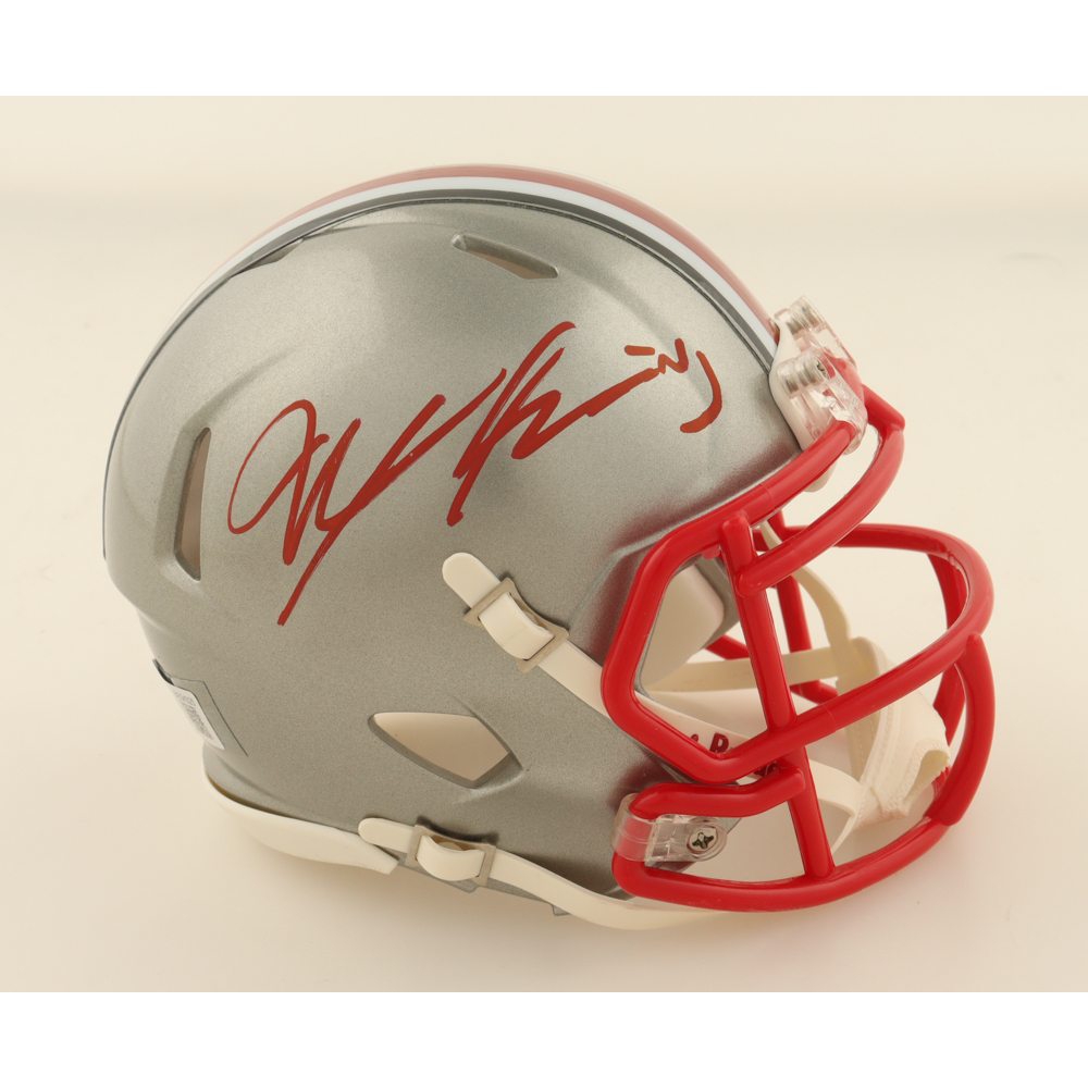 Jaxon Smith-Njigba Signed Ohio State Buckeyes Speed Mini Helmet ...