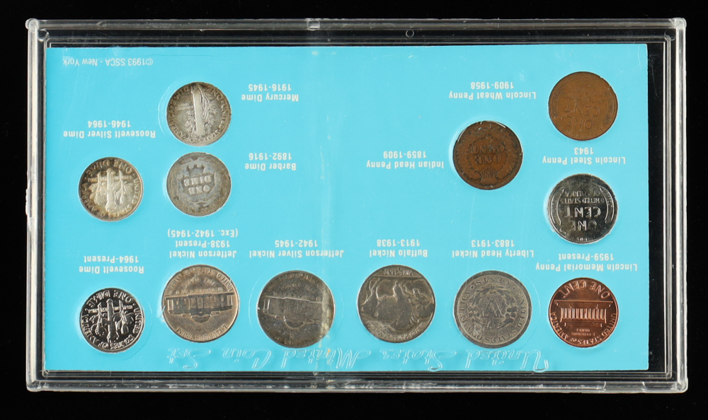 American 20th Century Penny, Nickel, Dime Coins (12) Coin Set ...