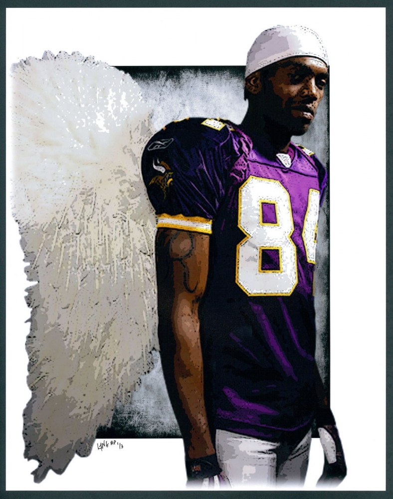 Randy Moss Vikings Limited Edition 11x14 Signed Art Print by Jeff Lang ...