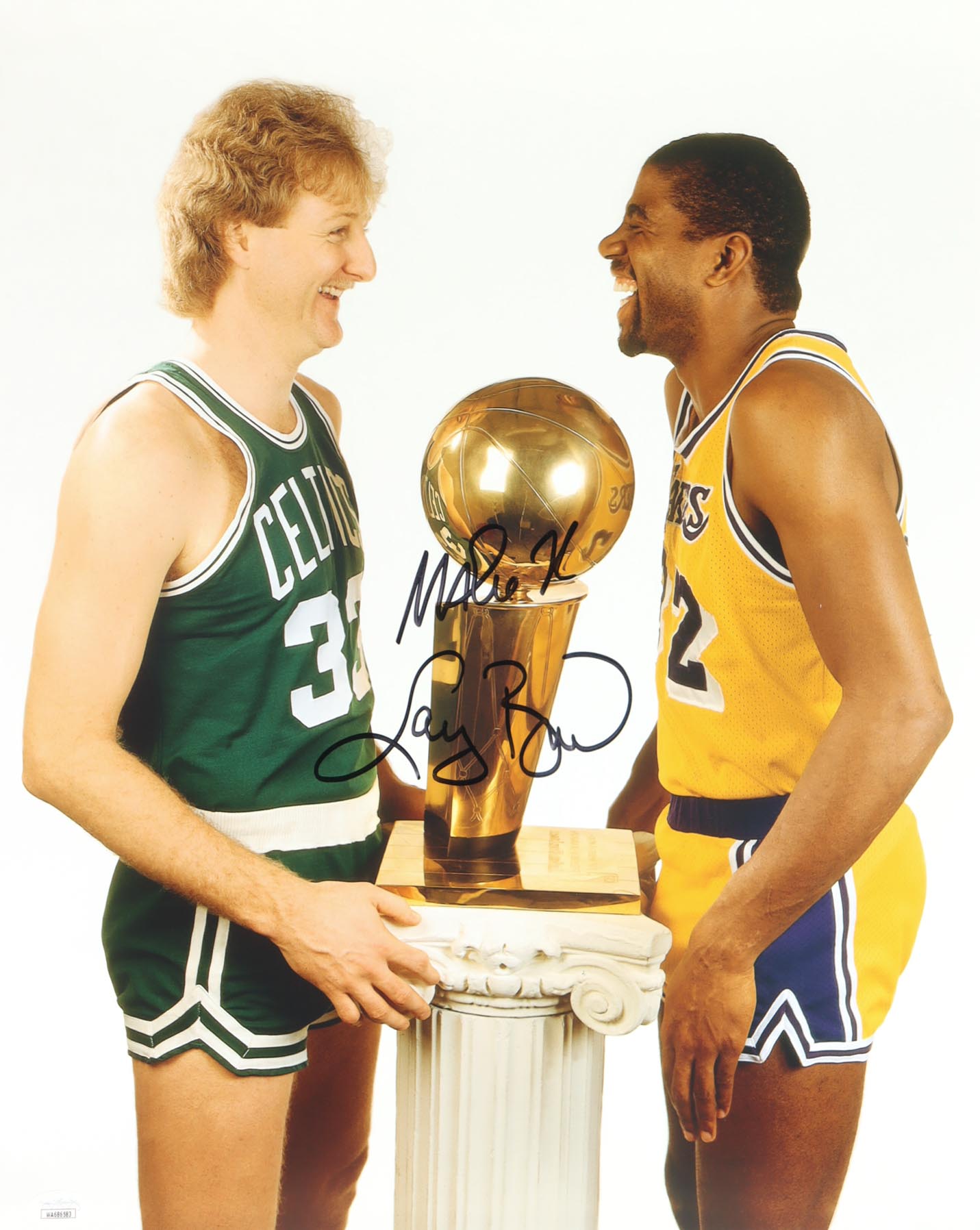 Larry Bird & Magic Johnson Signed 16x20 Photo (JSA) | Pristine Auction