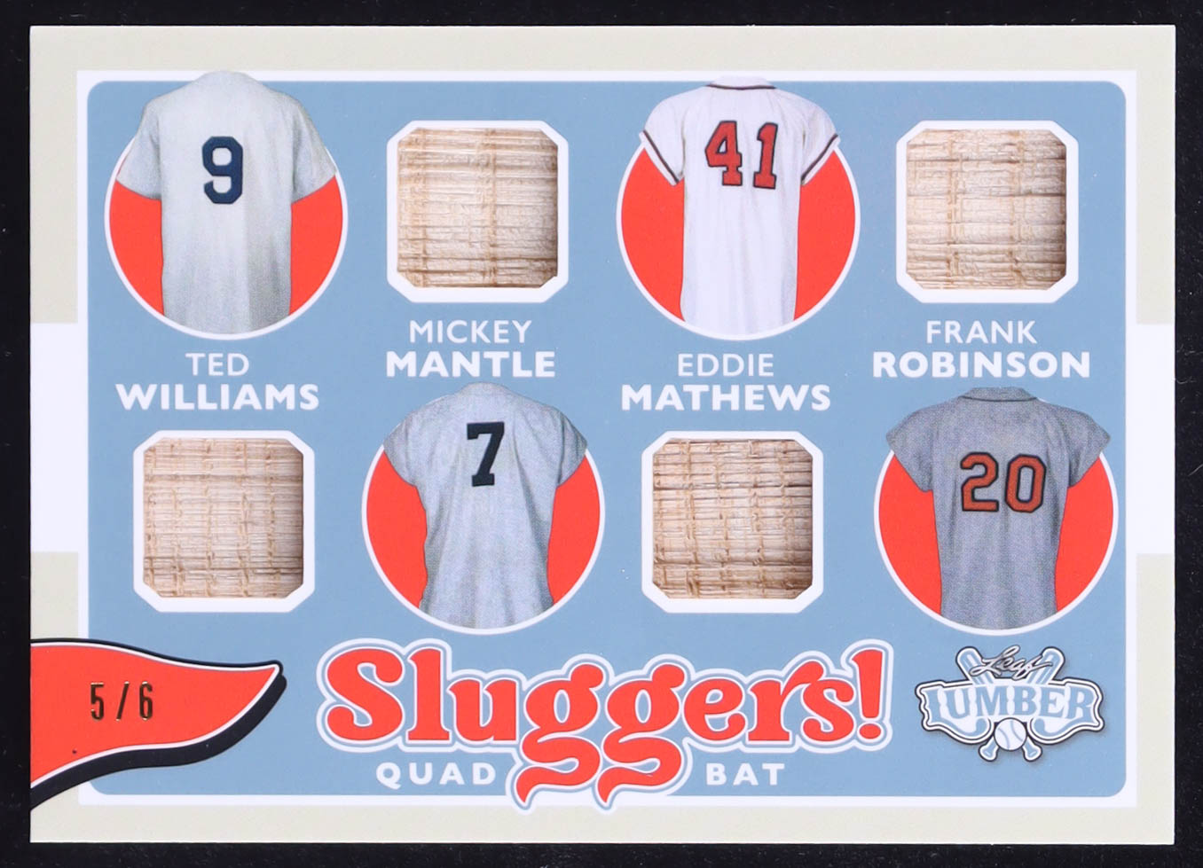 Ted Williams / Mickey Mantle / Eddie Mathews / Frank Robinson 2024 Leaf ...