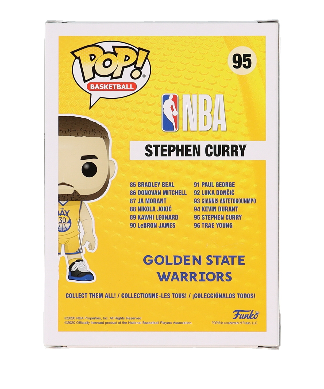 Stephen Curry Signed Warriors #95 Funko Pop! Vinyl Figure (PSA ...