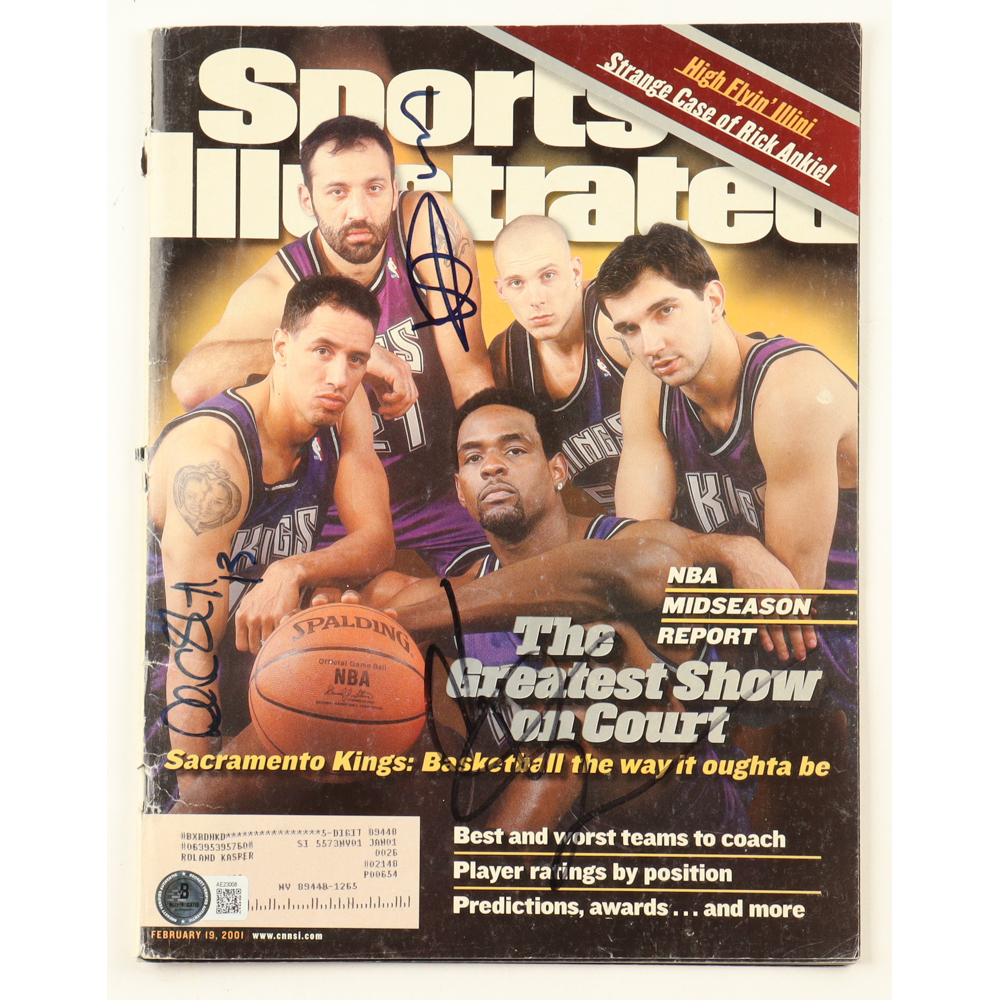 Chris Webber, Vlade Divac, & Doug Christie Signed 2001 Sports ...