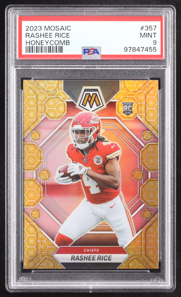 Rashee Rice 2023 Panini Mosaic Honeycomb #357 RC (PSA 9) | Pristine Auction