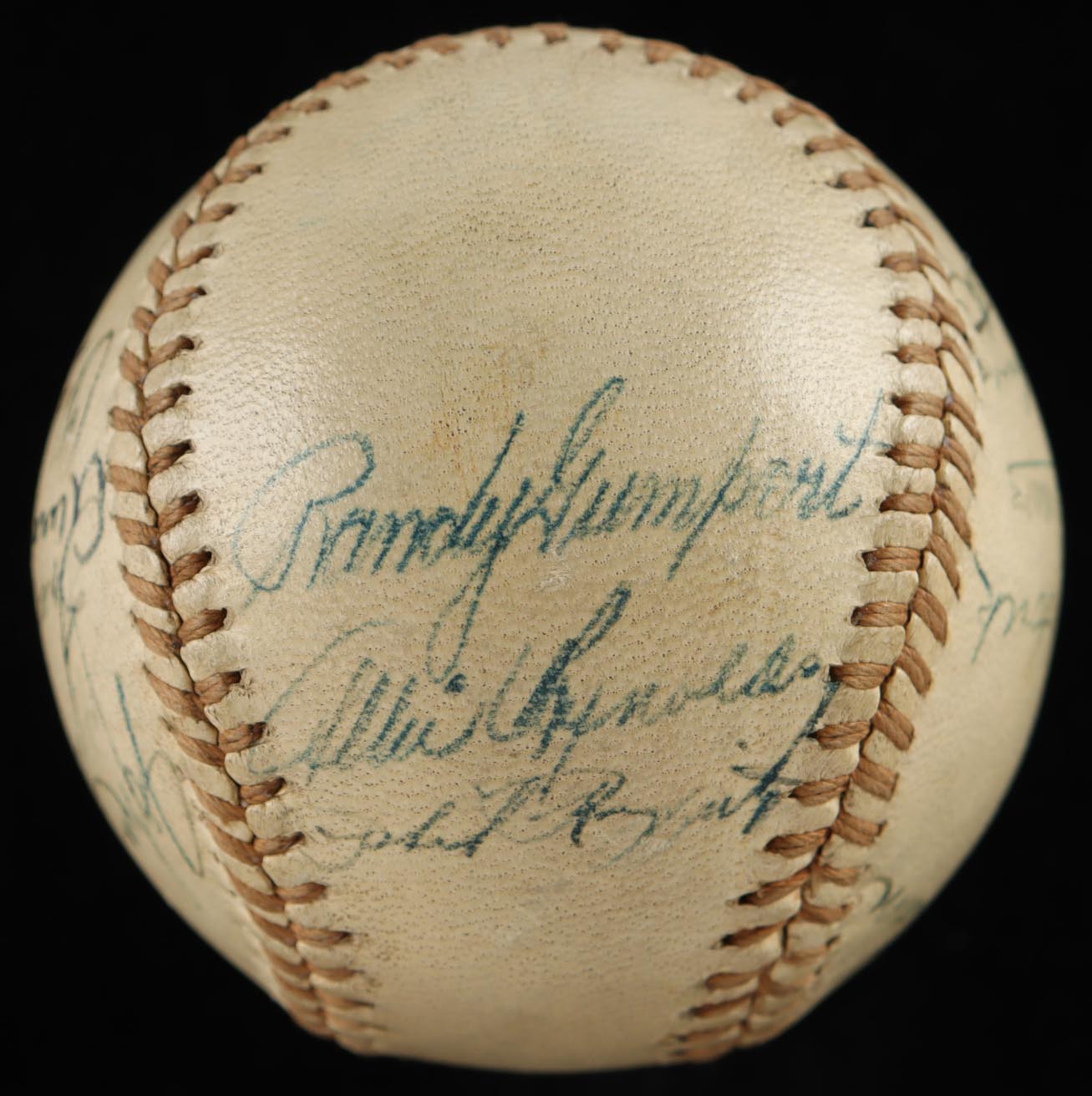 1947 Yankees Baseball Team-Signed By (18) with Joe DiMaggio, Phil ...