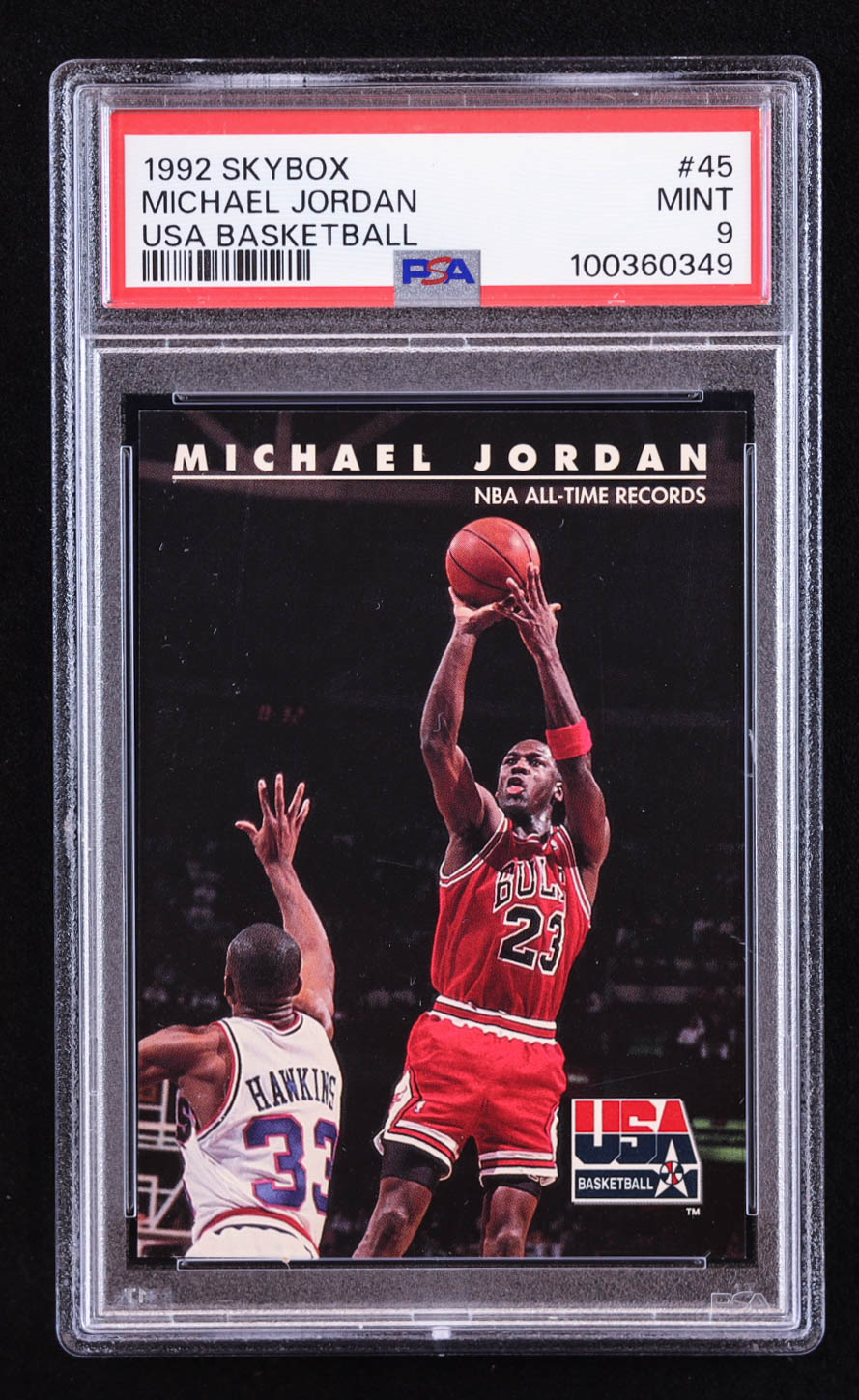 Michael Jordan 1992 SkyBox USA #45 NBA All-Time Records (PSA 9 ...