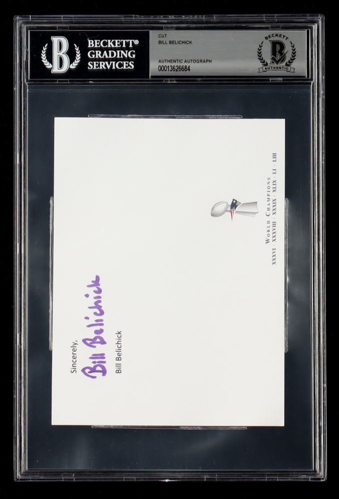 Bill Belichick Signed Patriots Cut (BGS) | Pristine Auction