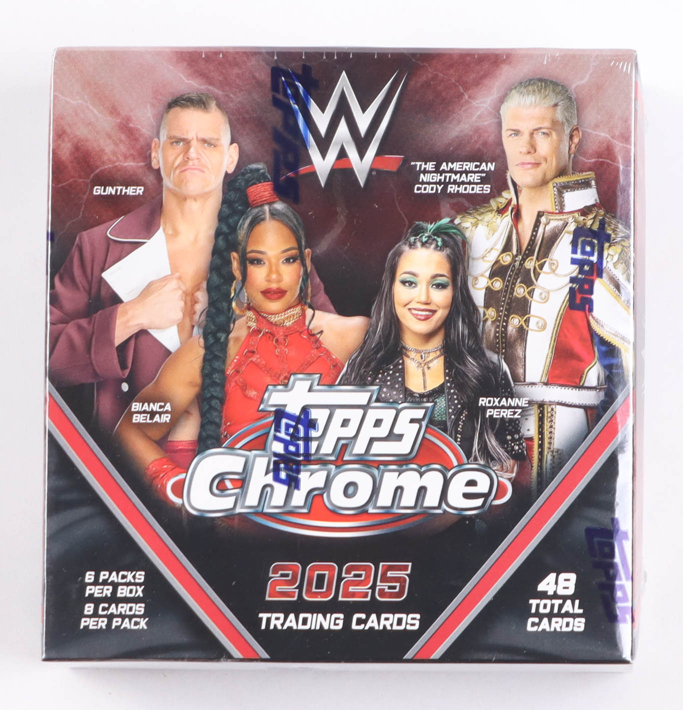 2025 Topps Chrome WWE Wrestling Mega Box with (6) Packs | Pristine Auction