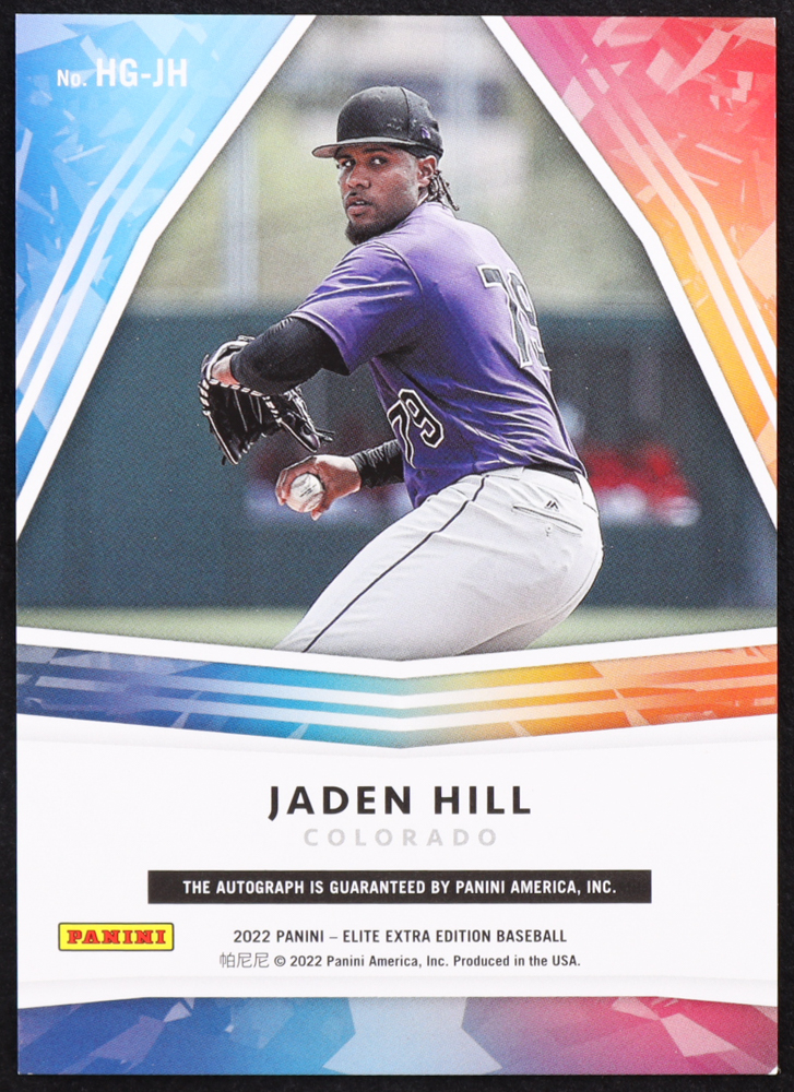 Jaden Hill 2022 Elite Extra Edition Hidden Gems Autographs Black #56 RC | Pristine Auction
