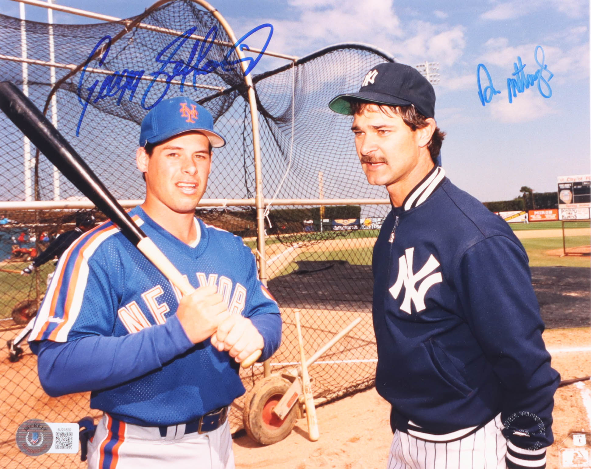 Don Mattingly & Gregg Jeffries Signed 8x10 Photo (Beckett) | Pristine ...