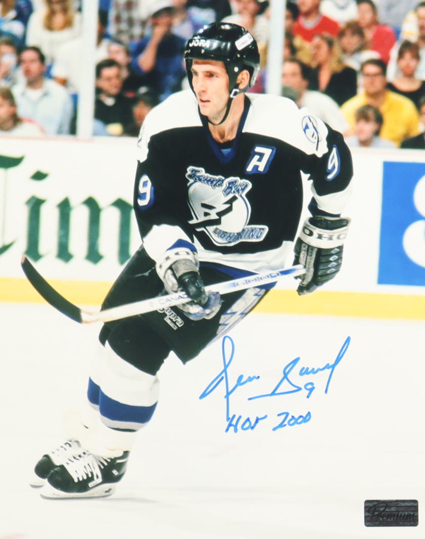 Denis Savard Signed Lightning 8x10 Photo Inscribed "HOF 2000" (Premium ...