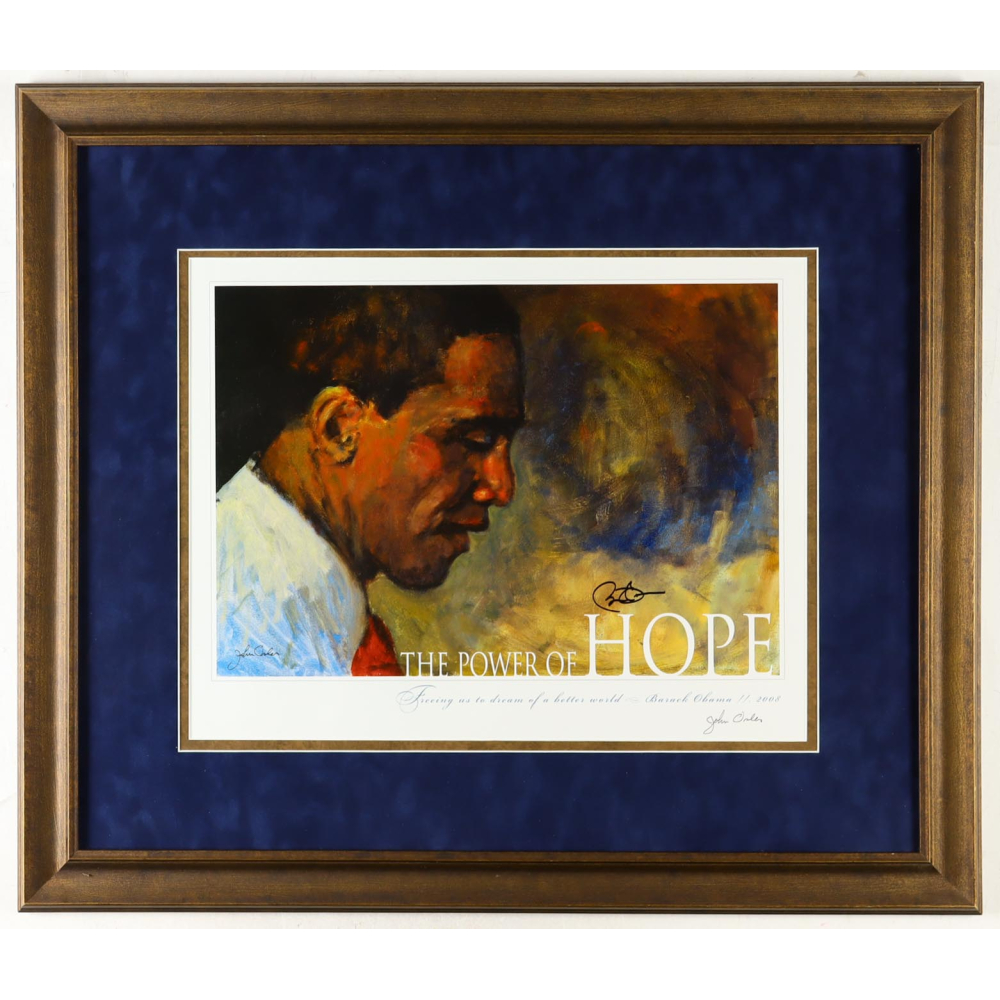 Barack Obama Signed "The Power of HOPE" Custom Framed Photo (JSA ...