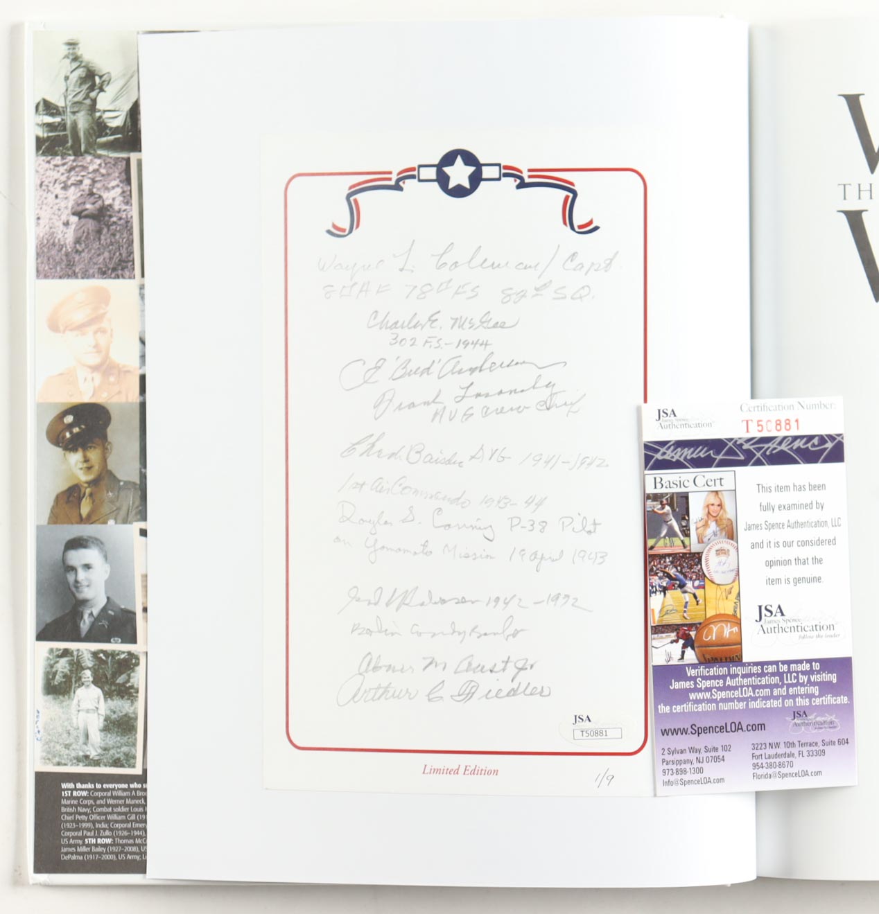 World War II Veterans Multi Signed "History from Blitzkrieg to the Atom ...