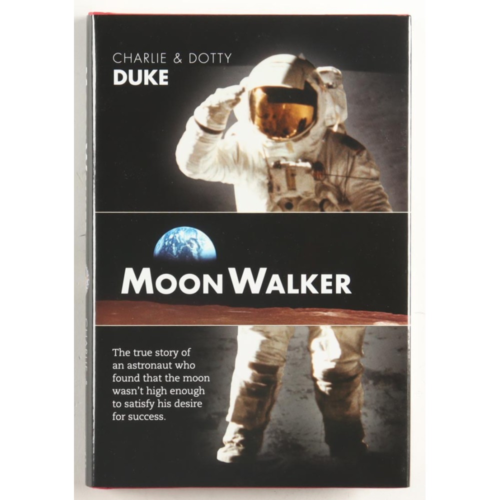 Apollo 16 Moonwalker Charlie Duke Hand Signed "Moonwalker" Hardcover ...