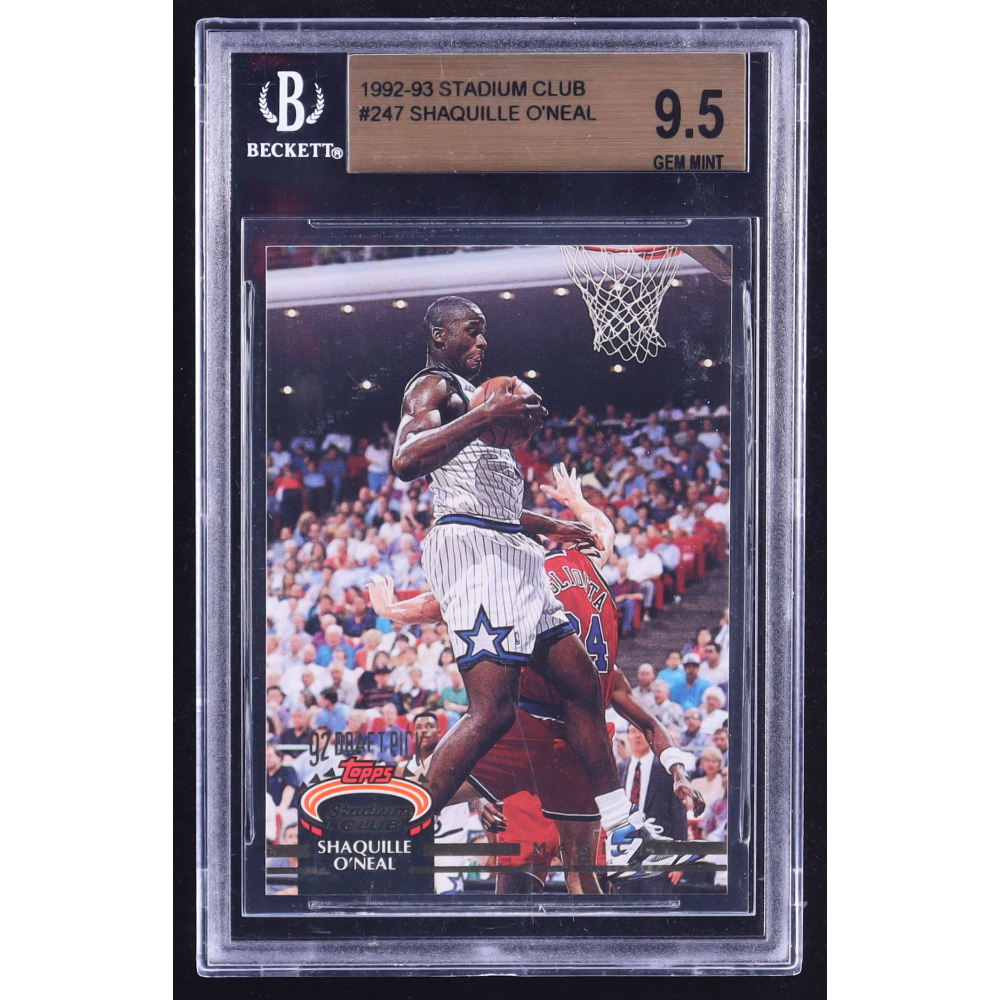Shaquille O'Neal 1992-93 Stadium Club #247 RC (BGS 9.5) | Pristine Auction