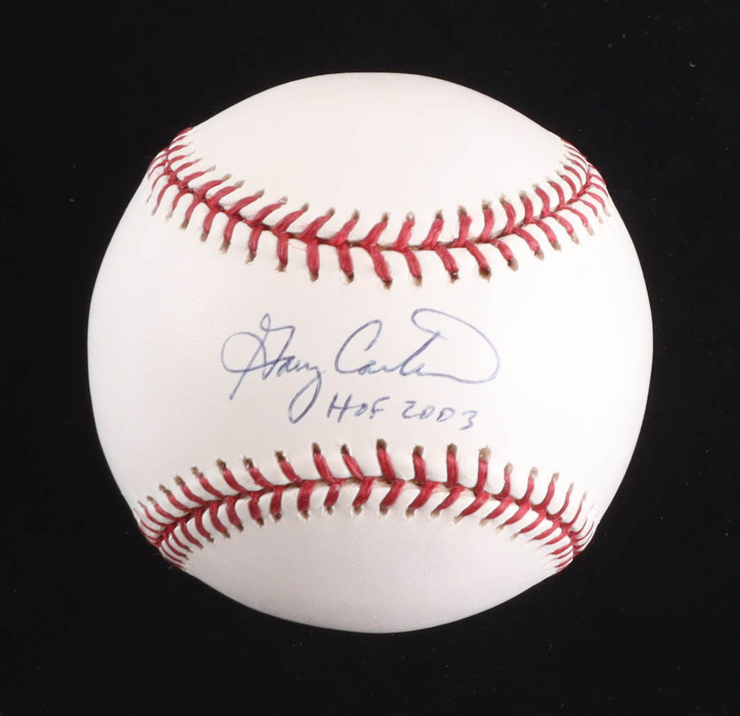 Gary Carter Signed OML Baseball Inscribed "HOF 2003" (Reggie Jackson ...