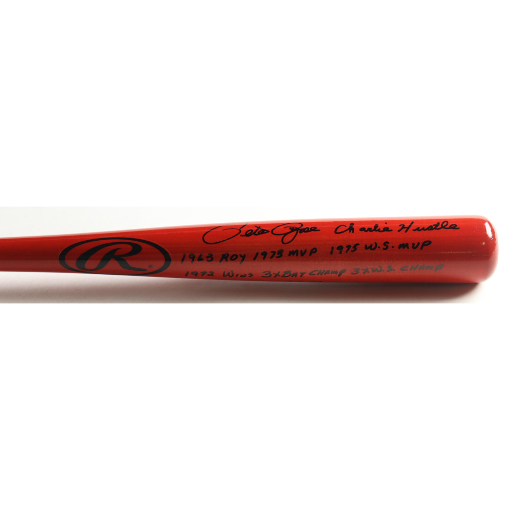Pete Rose Signed Rawlings Baseball Bat with Multiple Inscriptions (JSA ...
