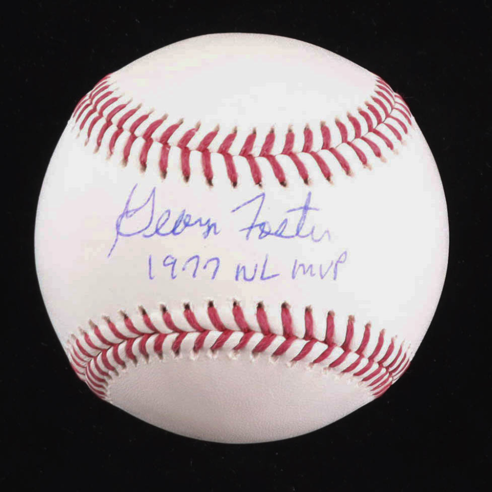 George Foster Signed OML Baseball Inscribed "1977 NL MVP" (JSA ...