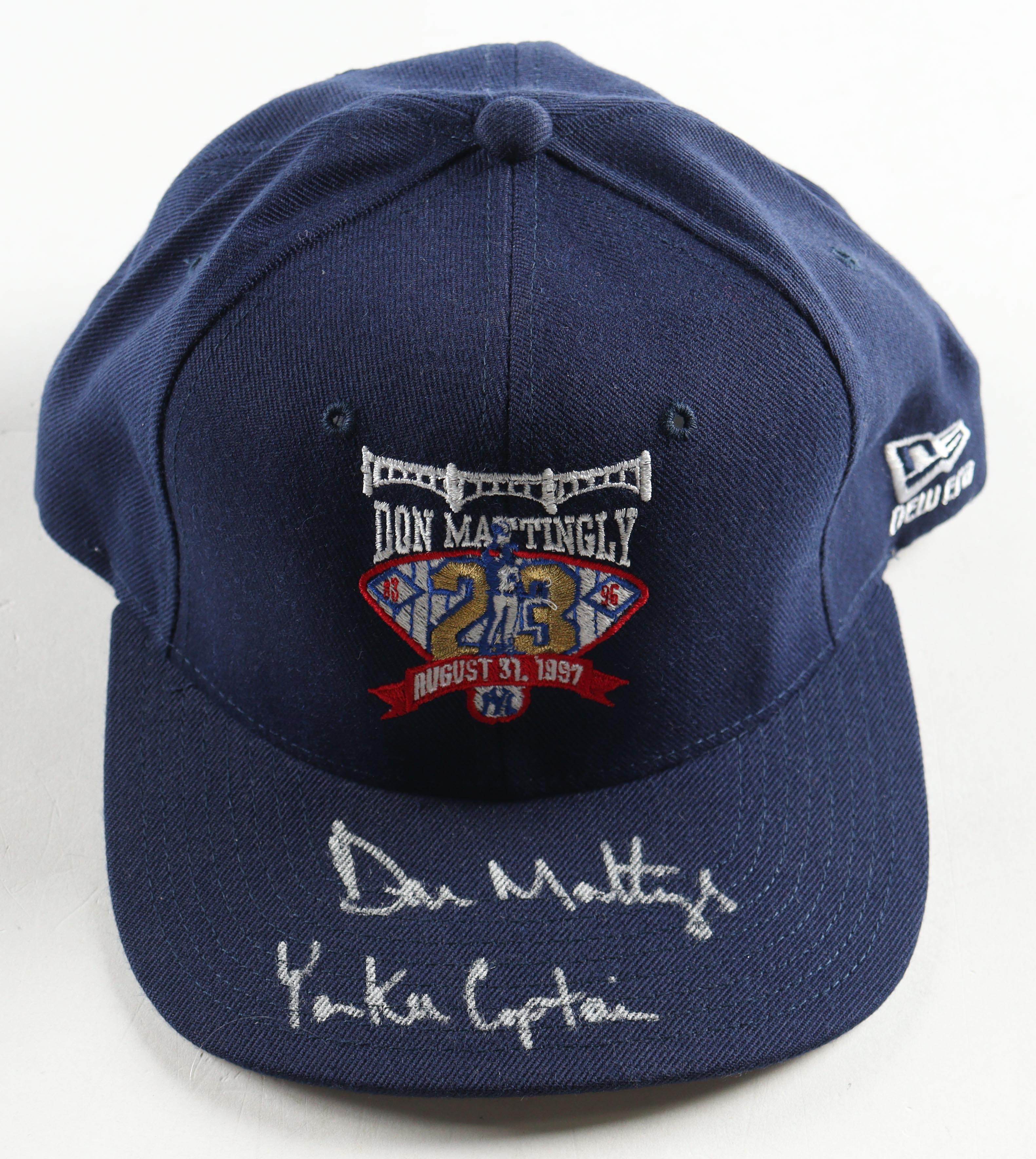 Don Mattingly Signed Yankees Hat Inscribed "Yankee Captain" (Beckett ...